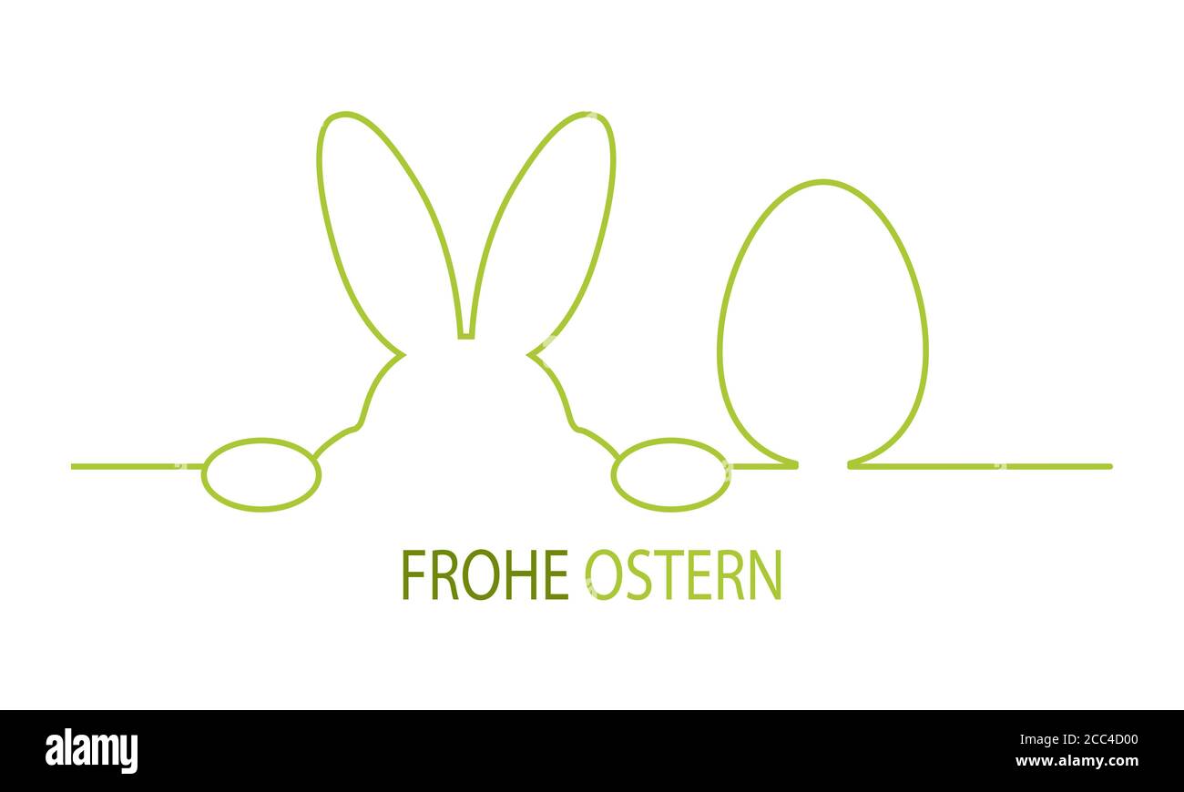 Graphic illustration of a rabbit next to an Easter egg with a sample ...