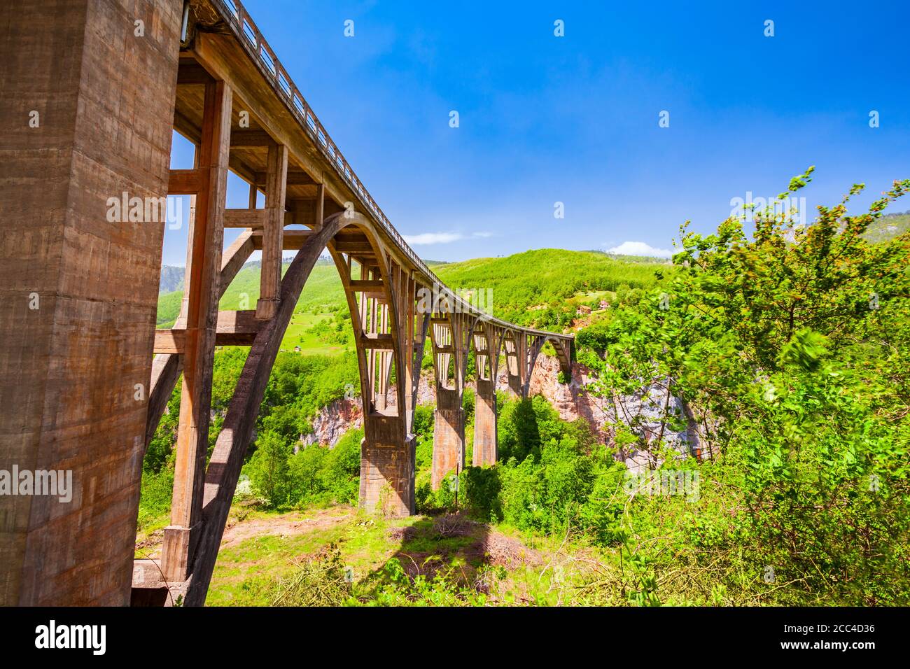 Djurdjevic Tara Bridge over the Tara River near Zabljak in Durmitor ...