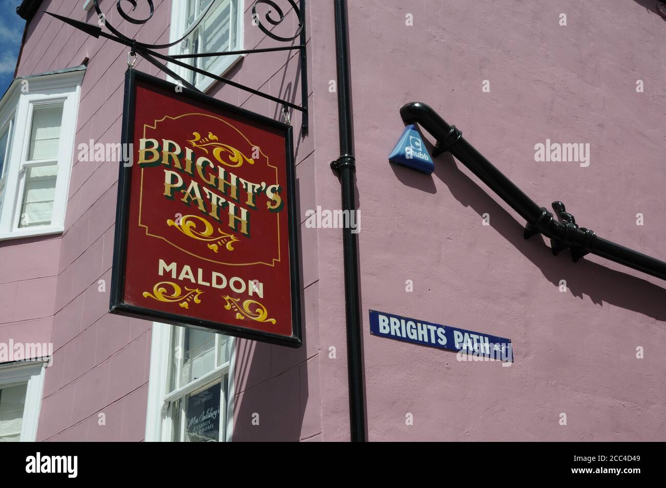 Bright's Path sign, Maldon, Essex. Edward Bright was 'the biggest man ...