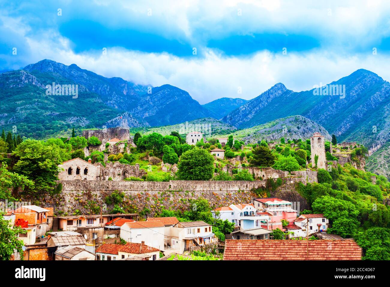 Fortress in the Stari Grad Bar or Bar Old Town, a small town in ...