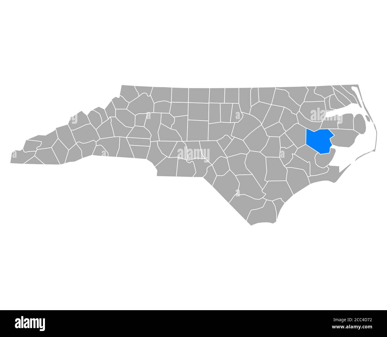 Map of Beaufort in North Carolina Stock Photo - Alamy