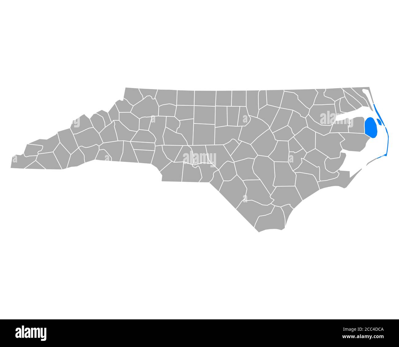 Map of Dare in North Carolina Stock Photo - Alamy