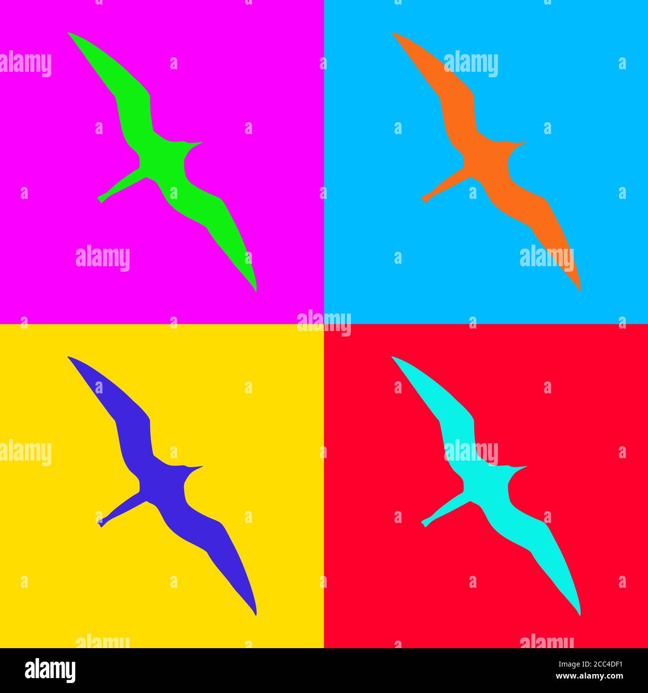 Frigate bird and pop-art Stock Photo - Alamy