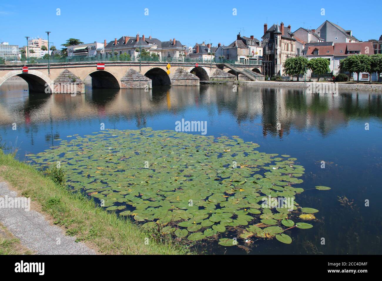 canal of berry in vierzon in france Stock Photo - Alamy
