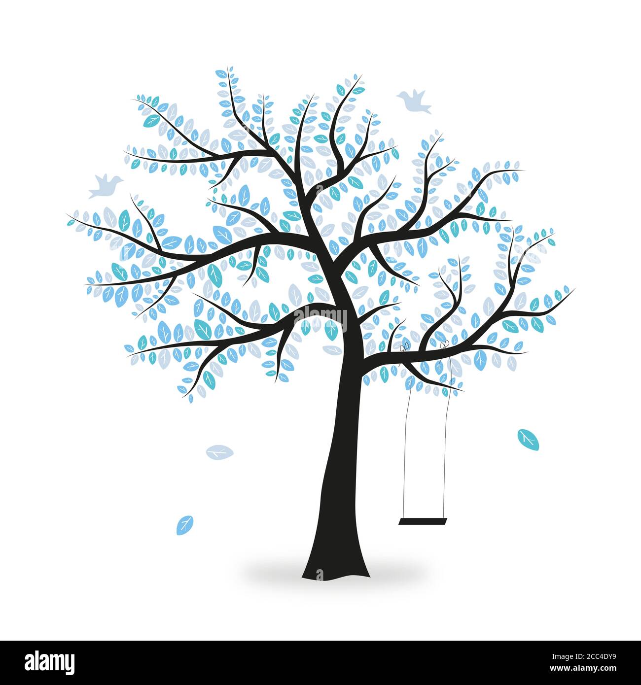 Swing and trees Cut Out Stock Images & Pictures - Alamy