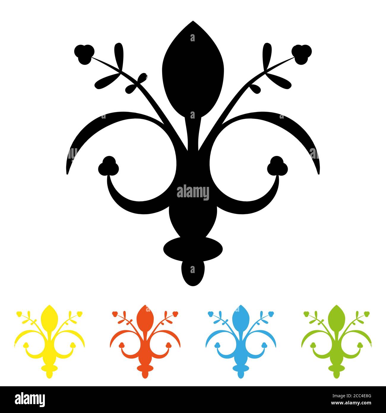 Illustration of a black sign with small colorful ones on an isolated ...