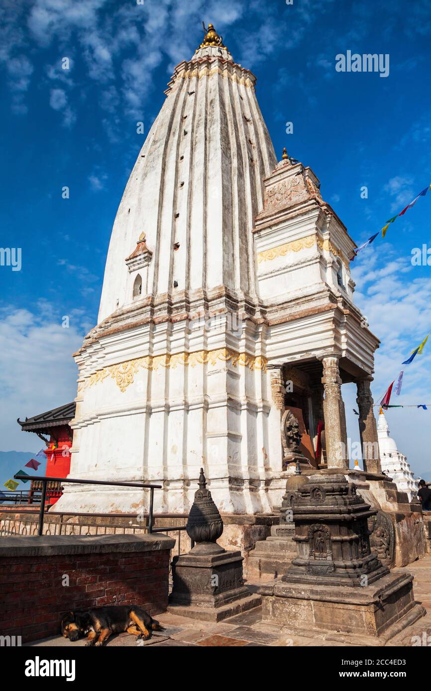 Malla Tower Shikhara Anantapura at the Swayambhunath or Swayambhu ...