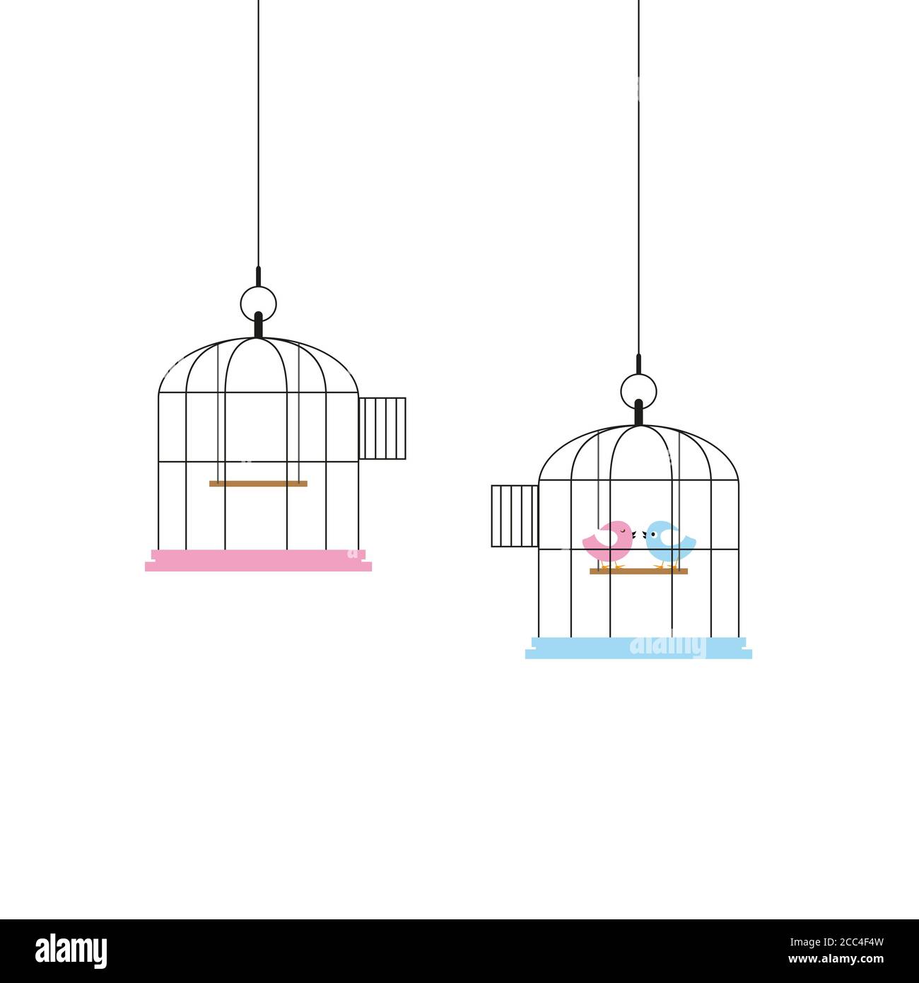 Two cages Cut Out Stock Images & Pictures - Alamy