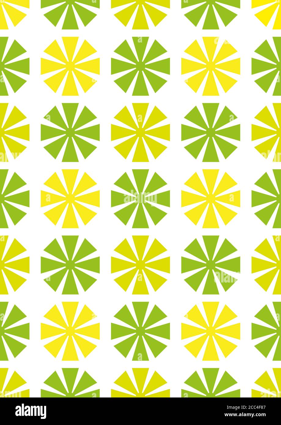 Illustration of yellow and green pattern background Stock Photo - Alamy