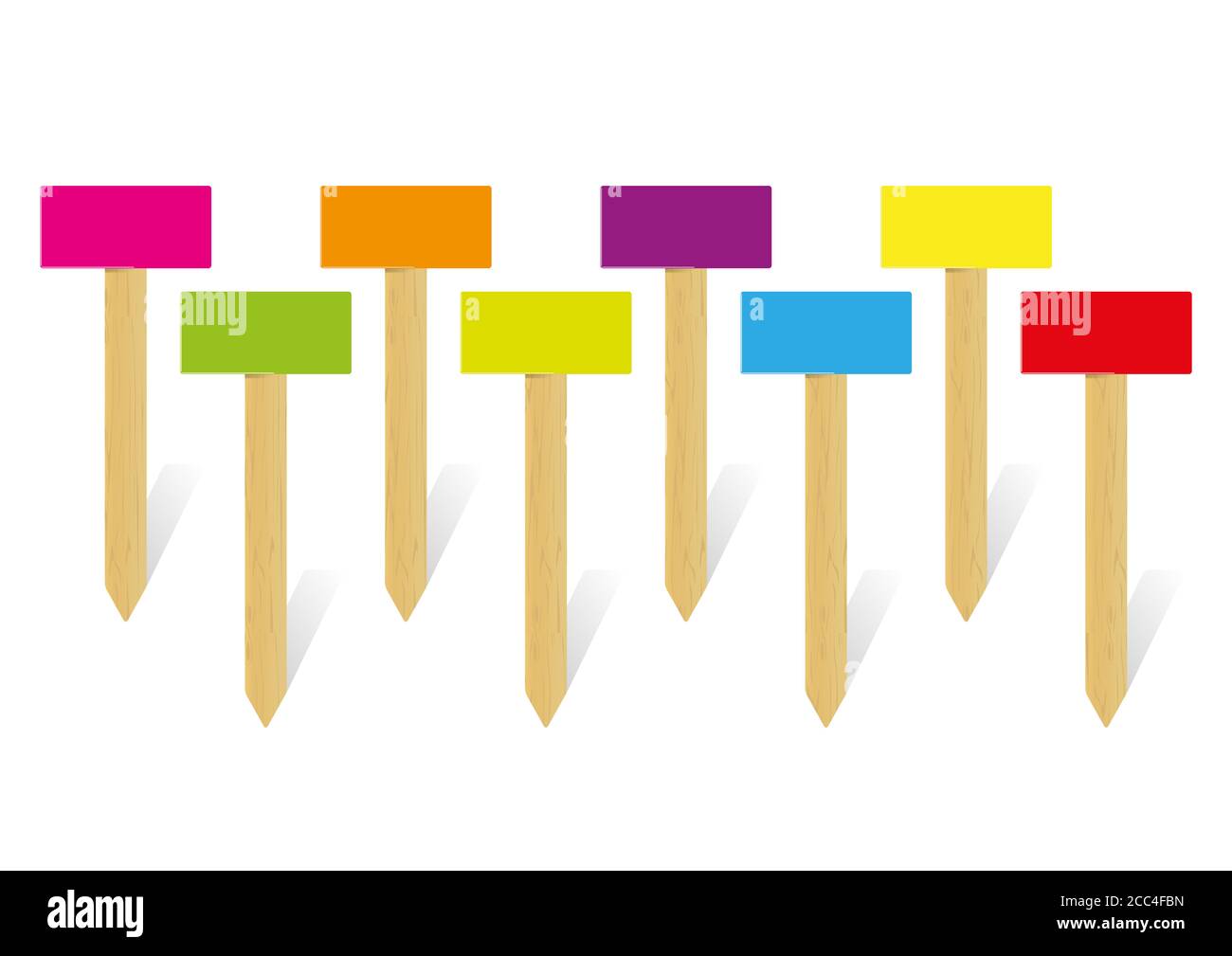 Illustration of colorful notes on sticks on an isolated background ...