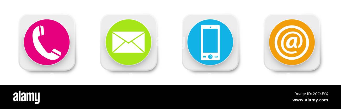 Isolated digital illustration of colorful smartphone icons Stock Photo ...