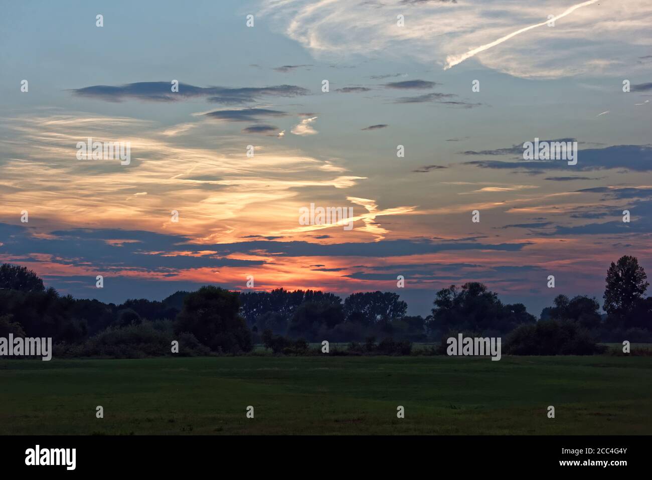 Sunset in Linden Limmer Hannover Germany Stock Photo - Alamy