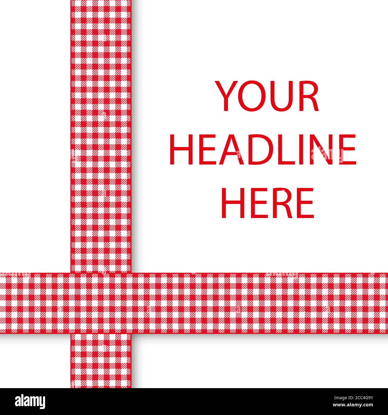 Illustration of a red and white-colored surface with the text "your ...