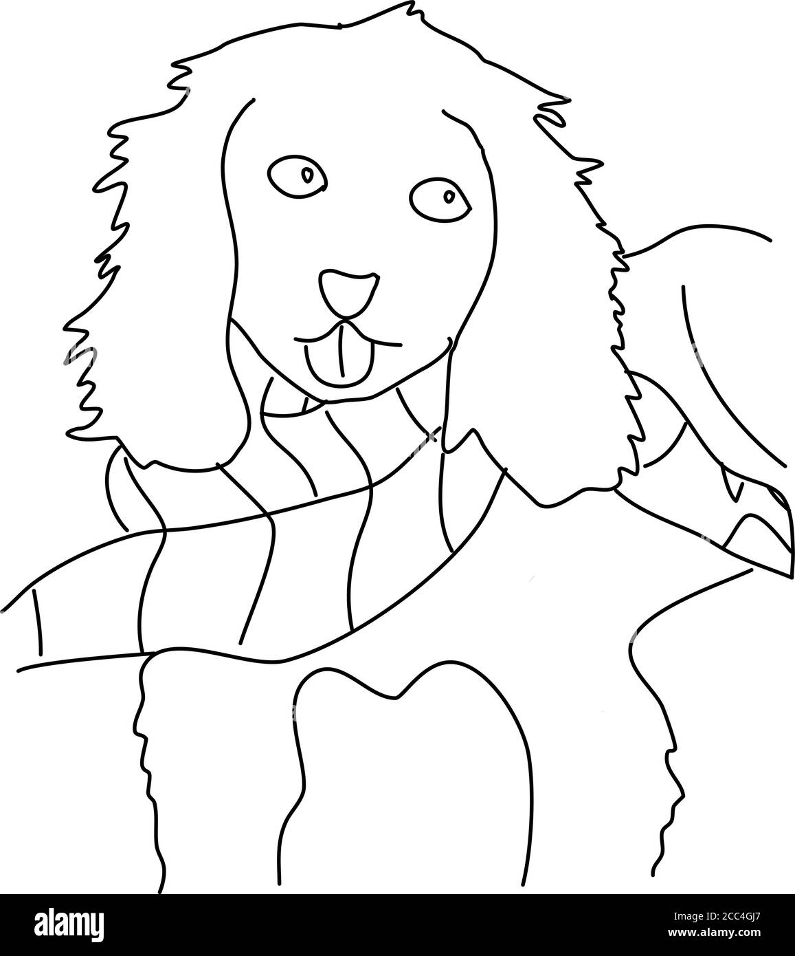 Red and white setter white background Stock Vector Images - Alamy