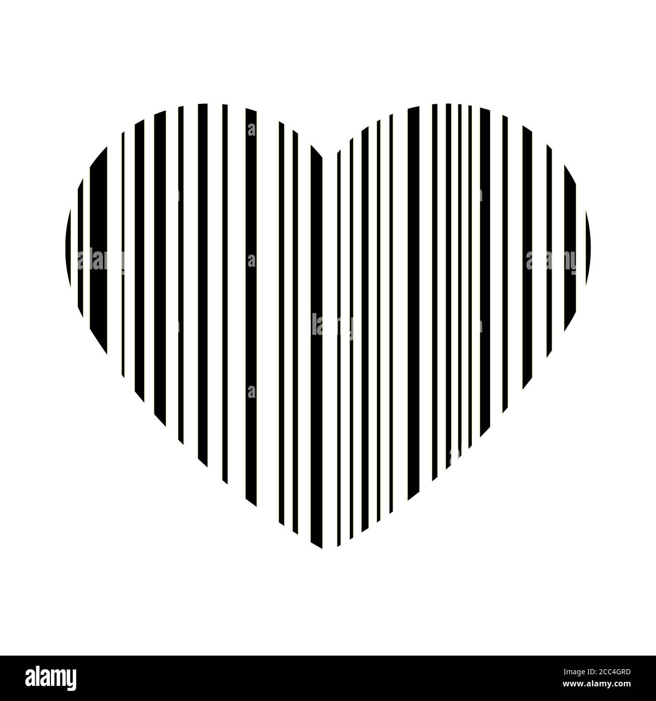 Black and white heart code design - valentine day concept Stock Photo ...