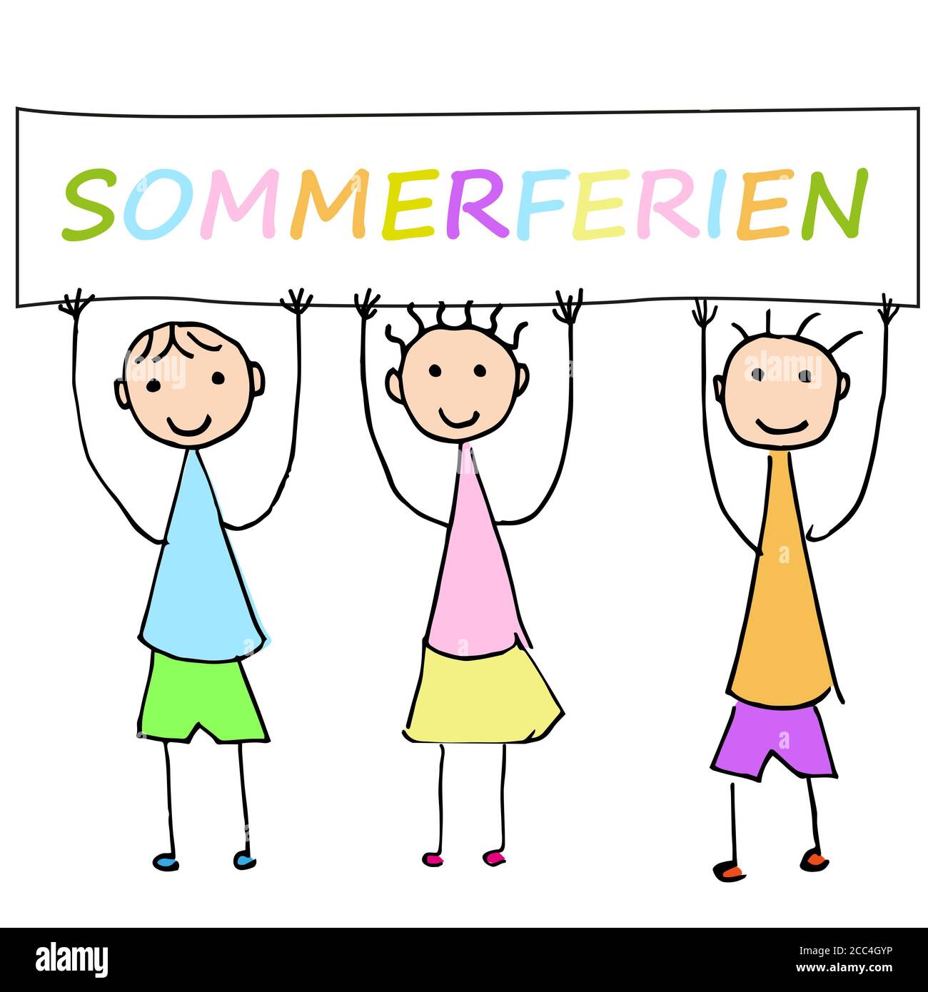 Sommerferien Cartoon