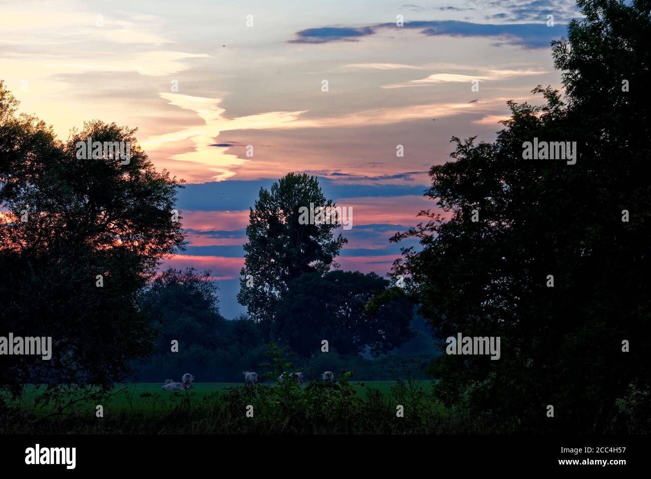 Sunset in Linden Limmer Hannover Germany Stock Photo - Alamy