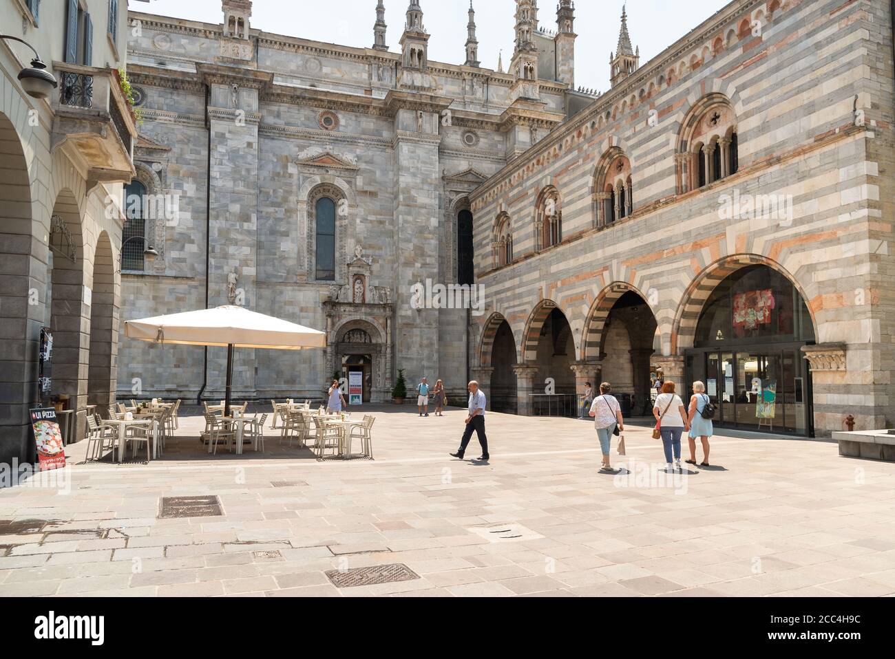 Como, Lombardy, Italy - June 18, 2019: View of Duomo square in the ...