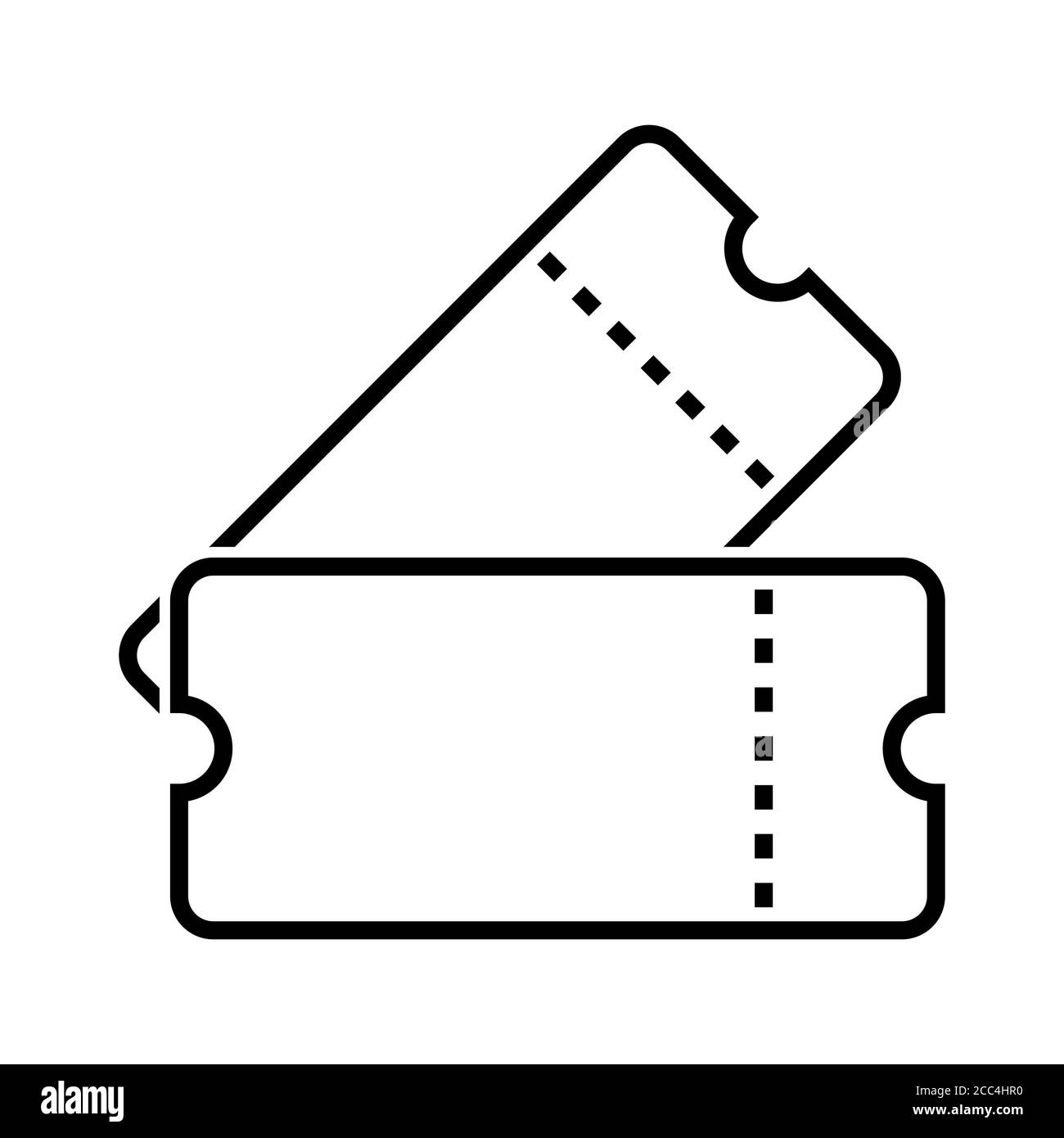 Illustration of two ticket icons on white background Stock Photo - Alamy