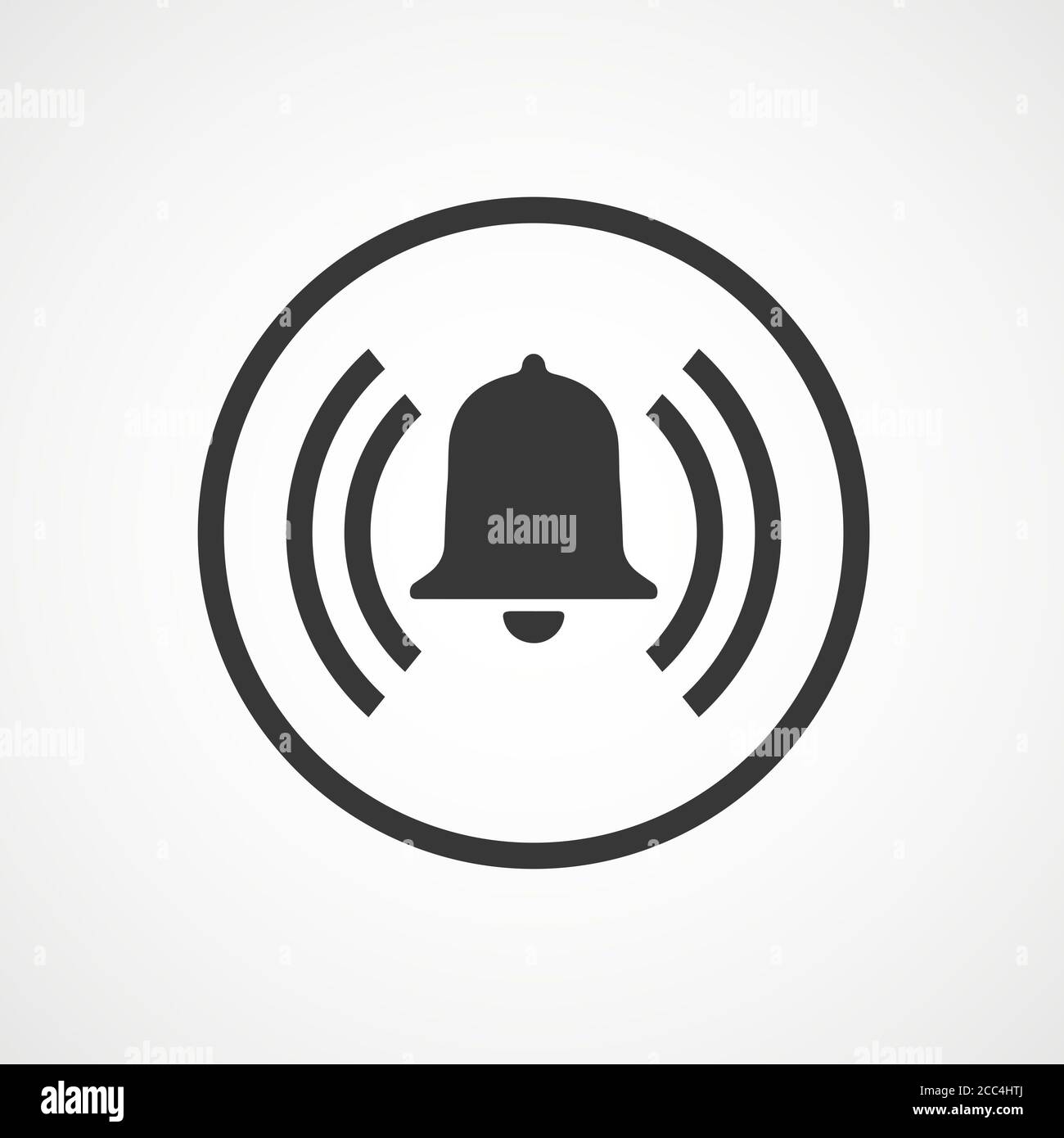 Isolated digital illustration of the sound bell symbol Stock Photo - Alamy