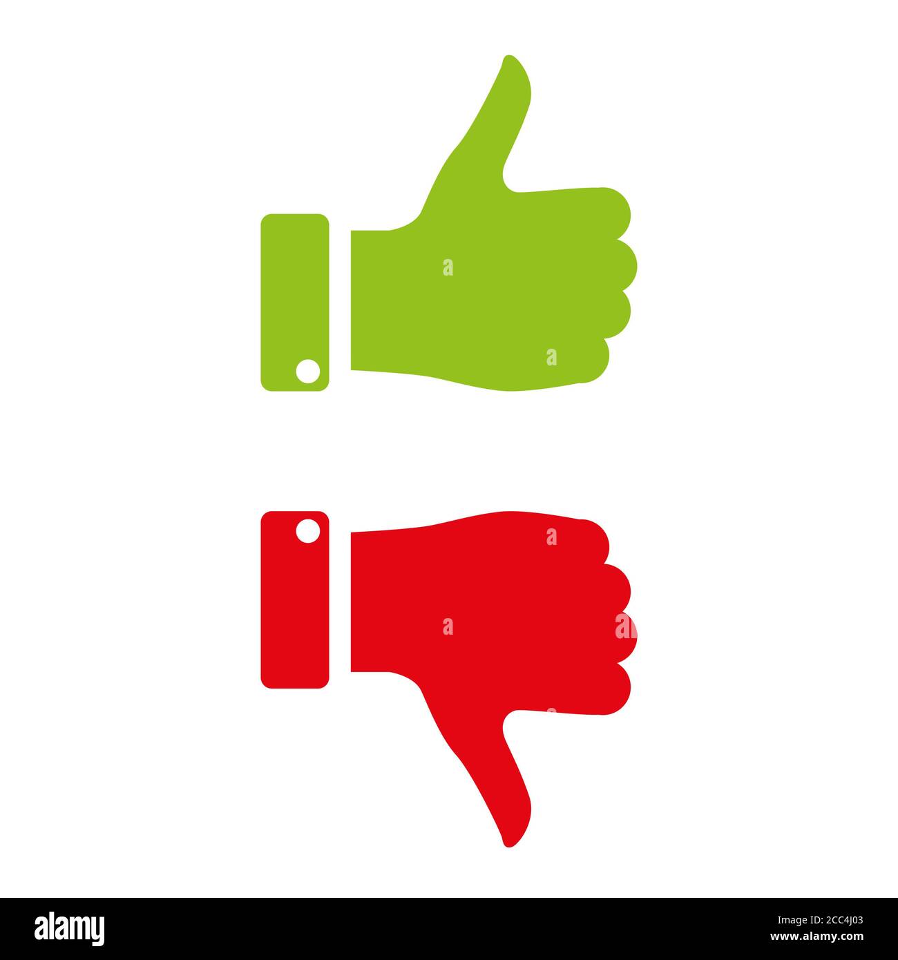 Illustration of like and dislike icons on white background Stock Photo ...