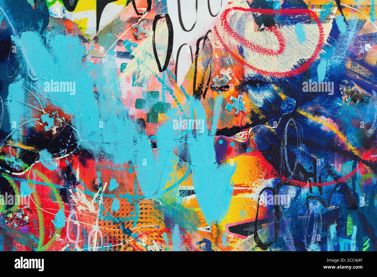 Hand drawn modern Multi Colored mixed media art canvas Stock Photo - Alamy