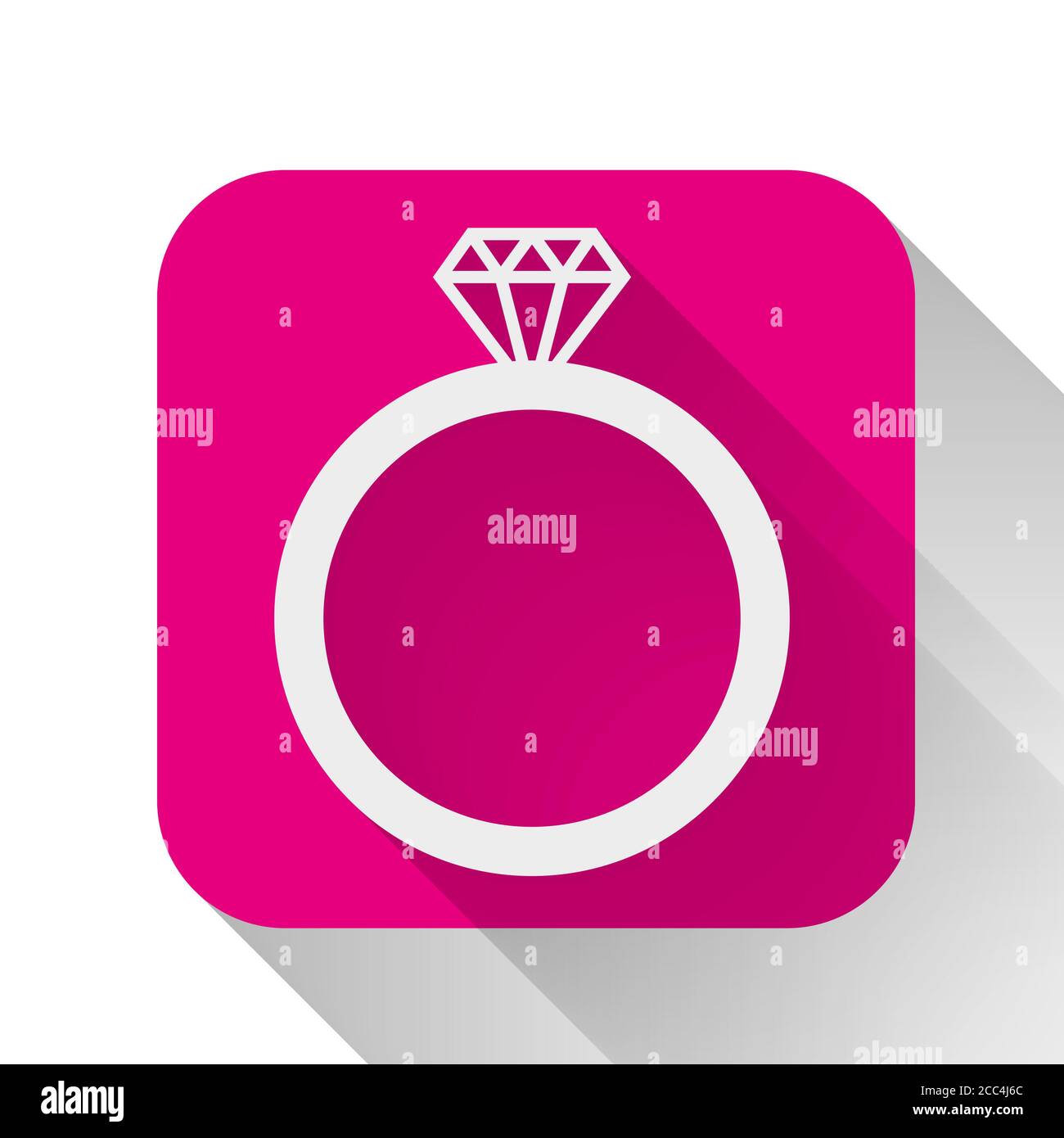 Illustration of a pink and white ring icon on a white background Stock ...