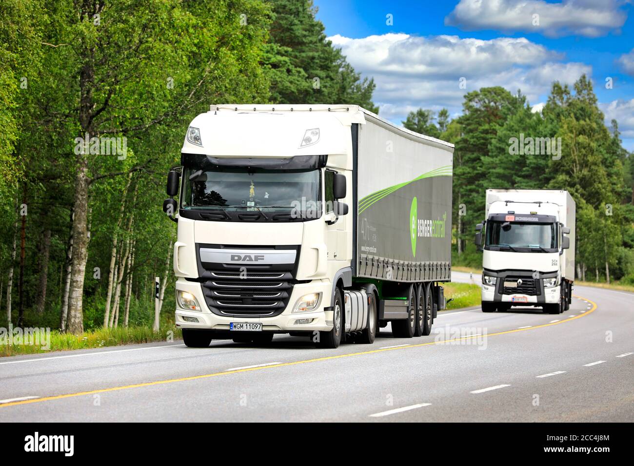 Two trailer truck hi-res stock photography and images - Alamy
