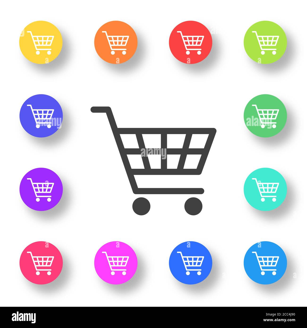 Simple illustration of shopping carts Stock Photo - Alamy