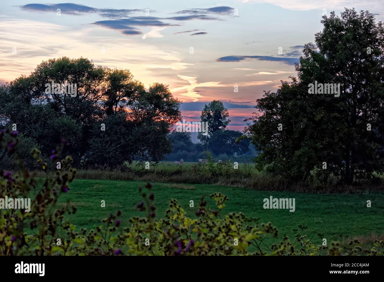 Sunset in Linden Limmer Hannover Germany Stock Photo - Alamy