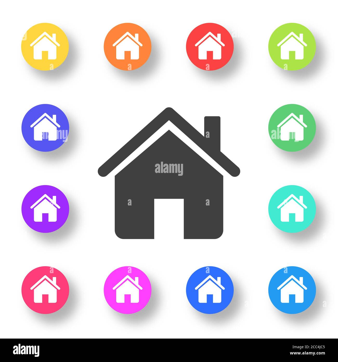 Isolated digital illustration of the home button sign Stock Photo - Alamy