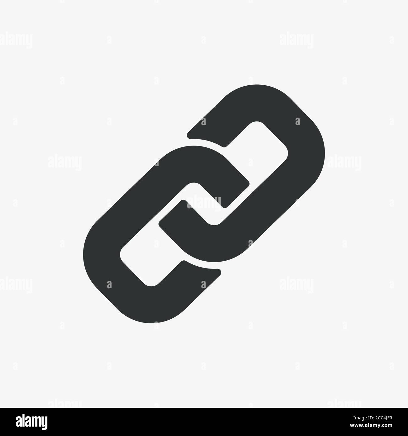 Illustration of a black chain sign on an isolated background Stock ...