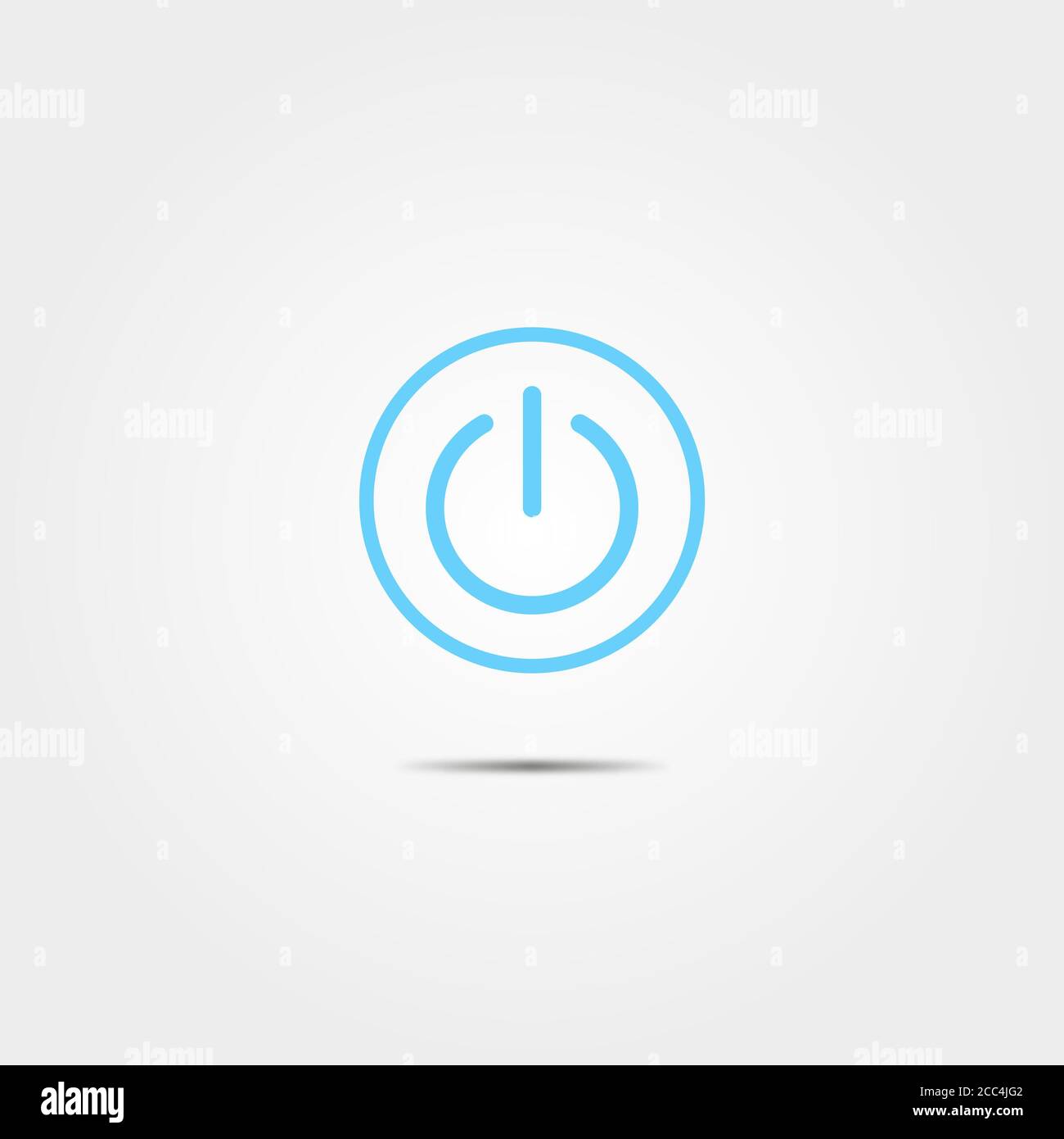 Illustration of power button icon isolated on white background Stock ...