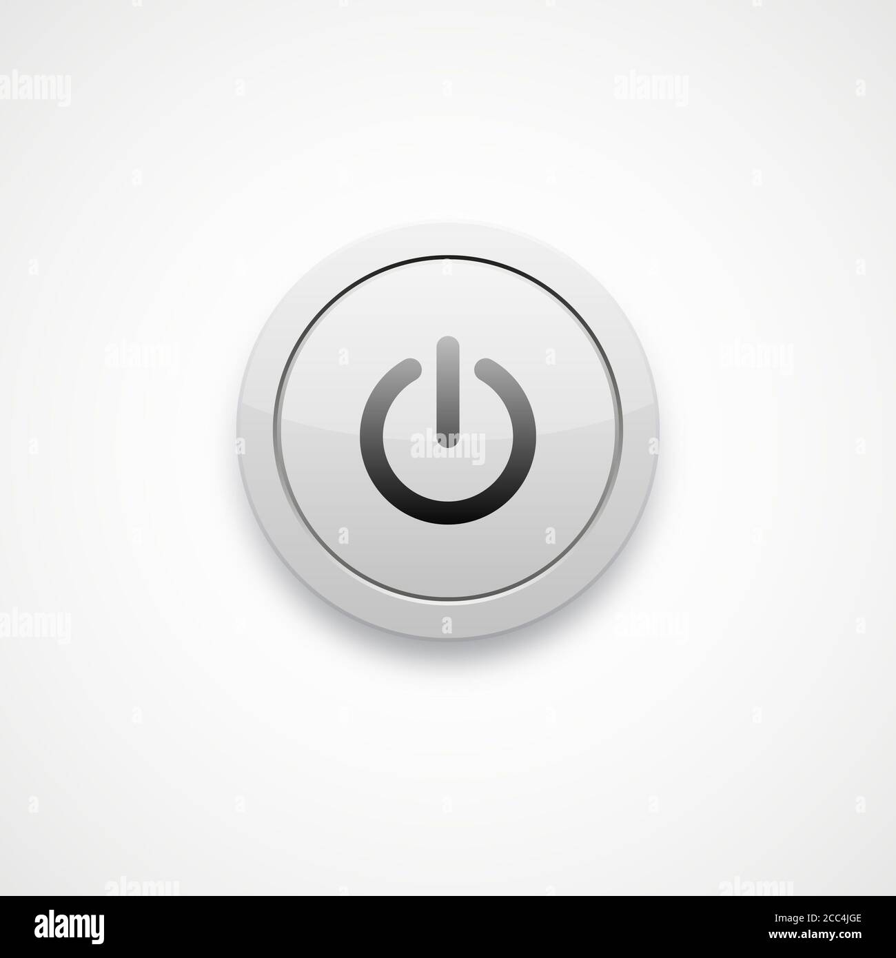 Illustration of a turn off or on button on a white background Stock ...