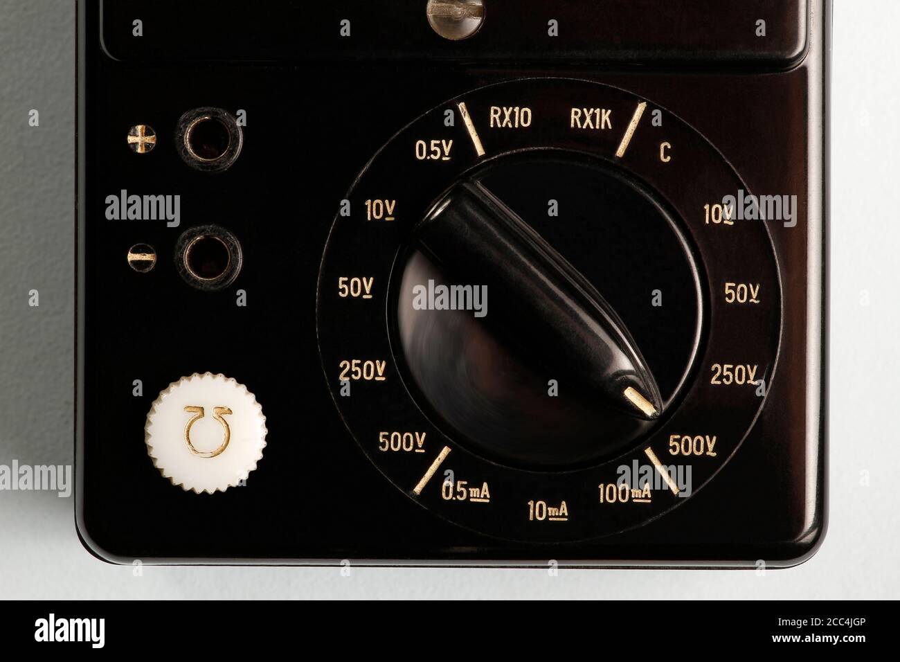 Analog black Chinese production old technology avometer, multimeter ...