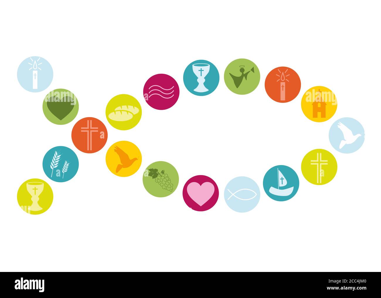 Illustration of circle colorful signs on an isolated background Stock ...