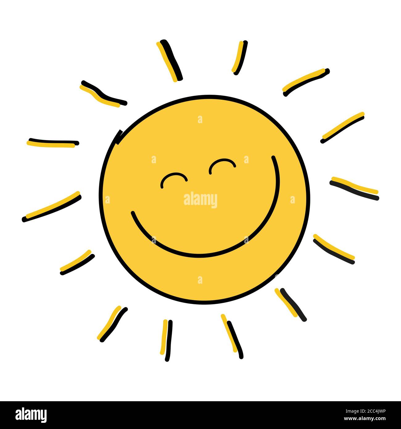 Illustration of a sun drawing Stock Photo - Alamy