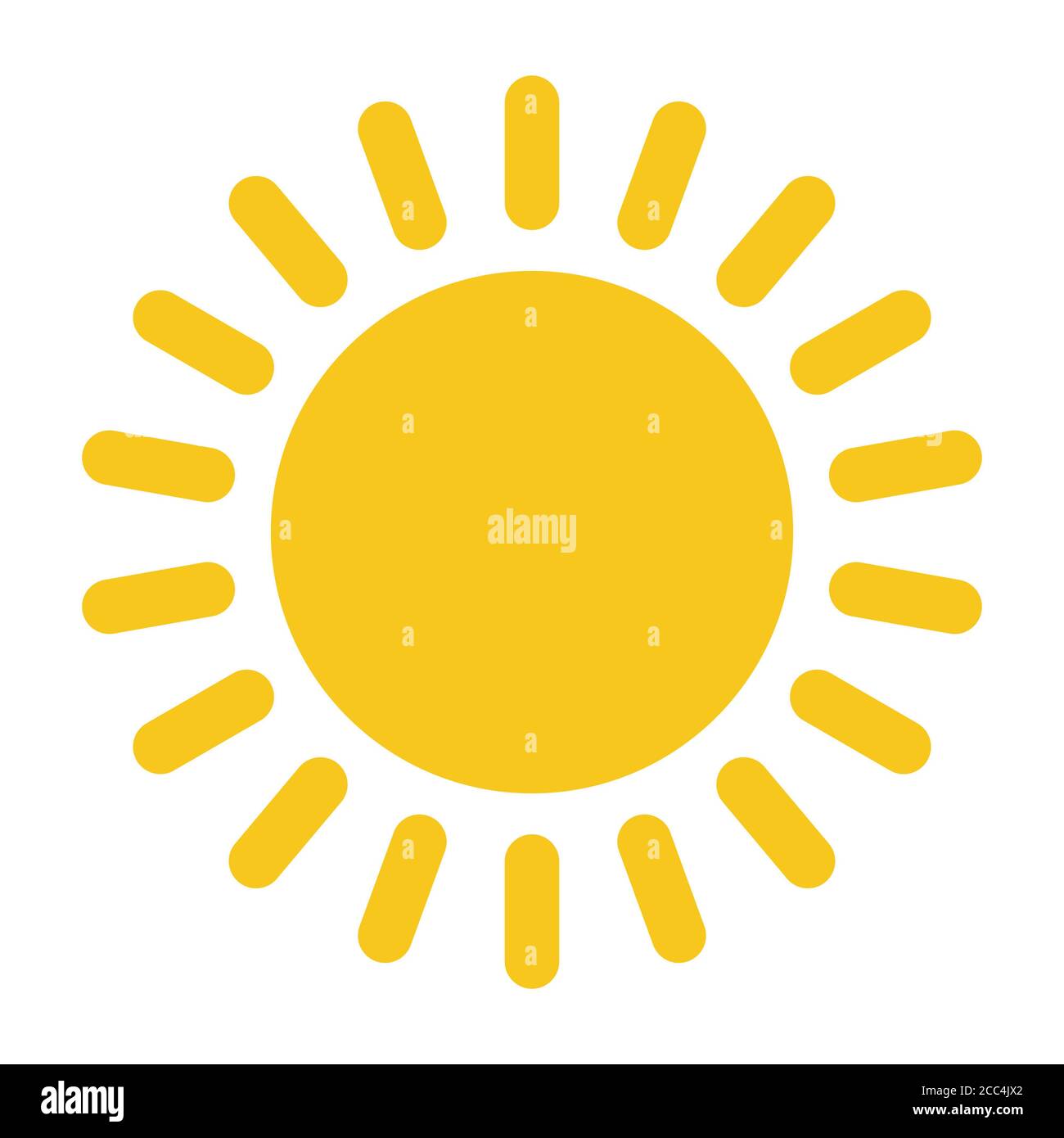 Simple illustration of a sun on a white background Stock Photo - Alamy