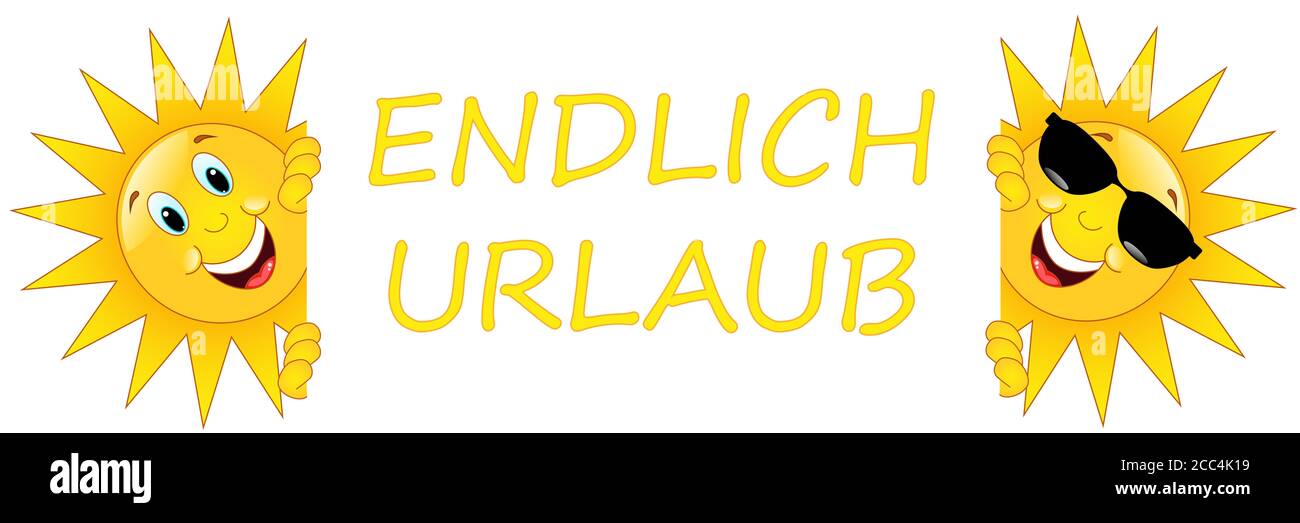 Fun postcard design with Finally Summer written in German on a white ...