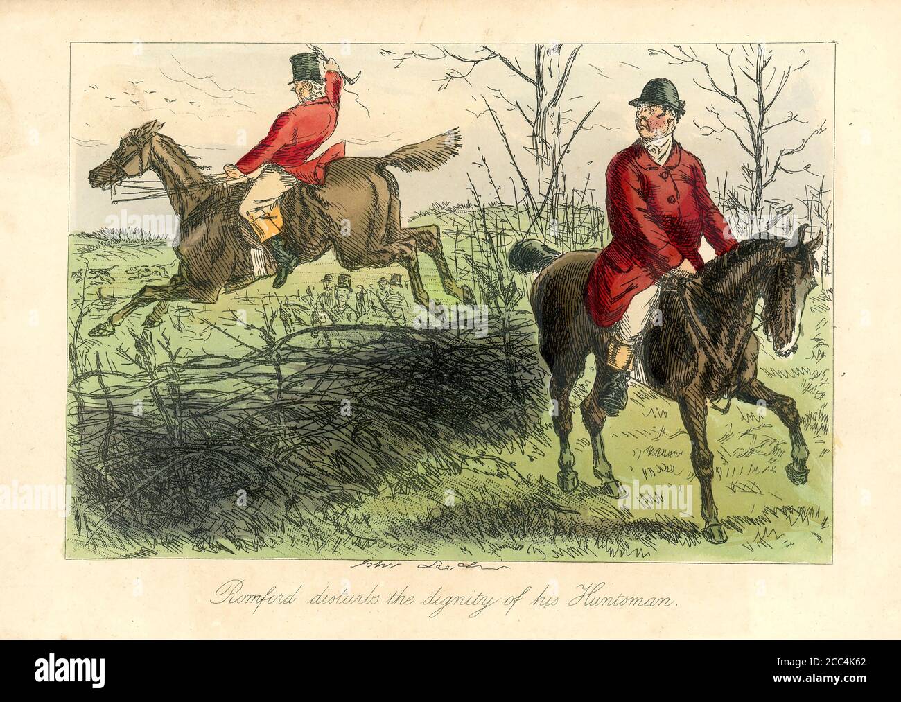 "Romford disturbs the dignity of his Huntsman" - hand coloured ...