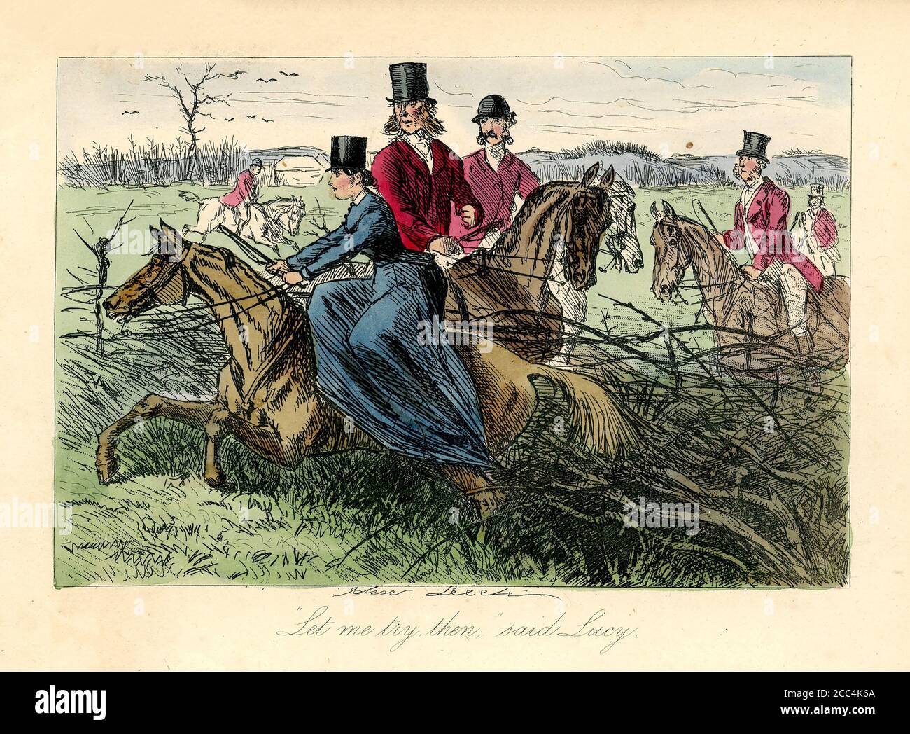 ""Let me try then" said Lucy" - hand coloured illustration by John ...