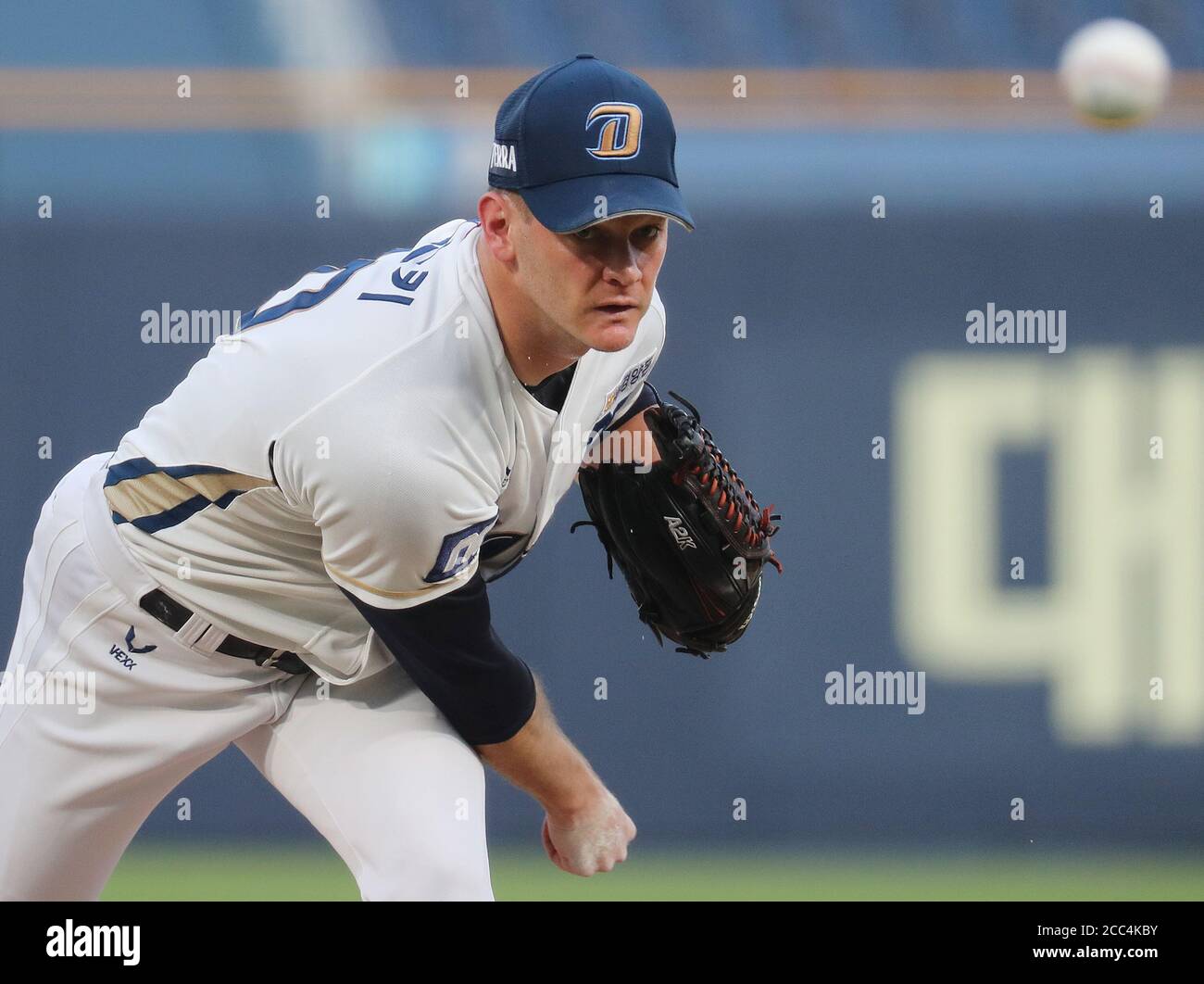 18th Aug, 2020. NC Dinos' Drew Rucinski The NC Dinos' Drew Rucinski ...