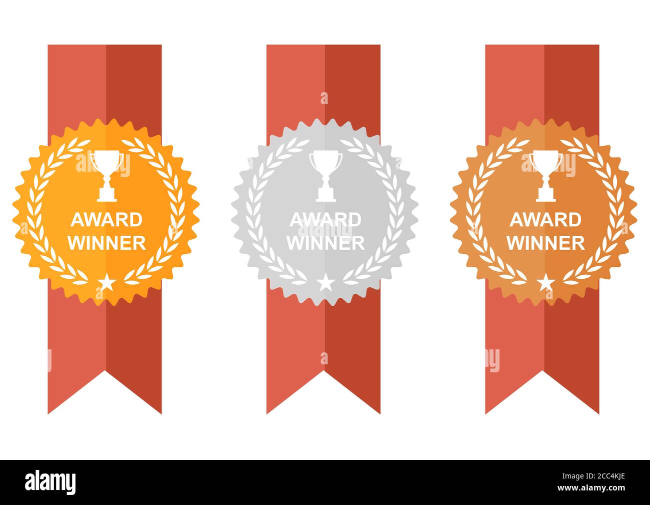 Isolated digital illustration of winner awards Stock Photo - Alamy