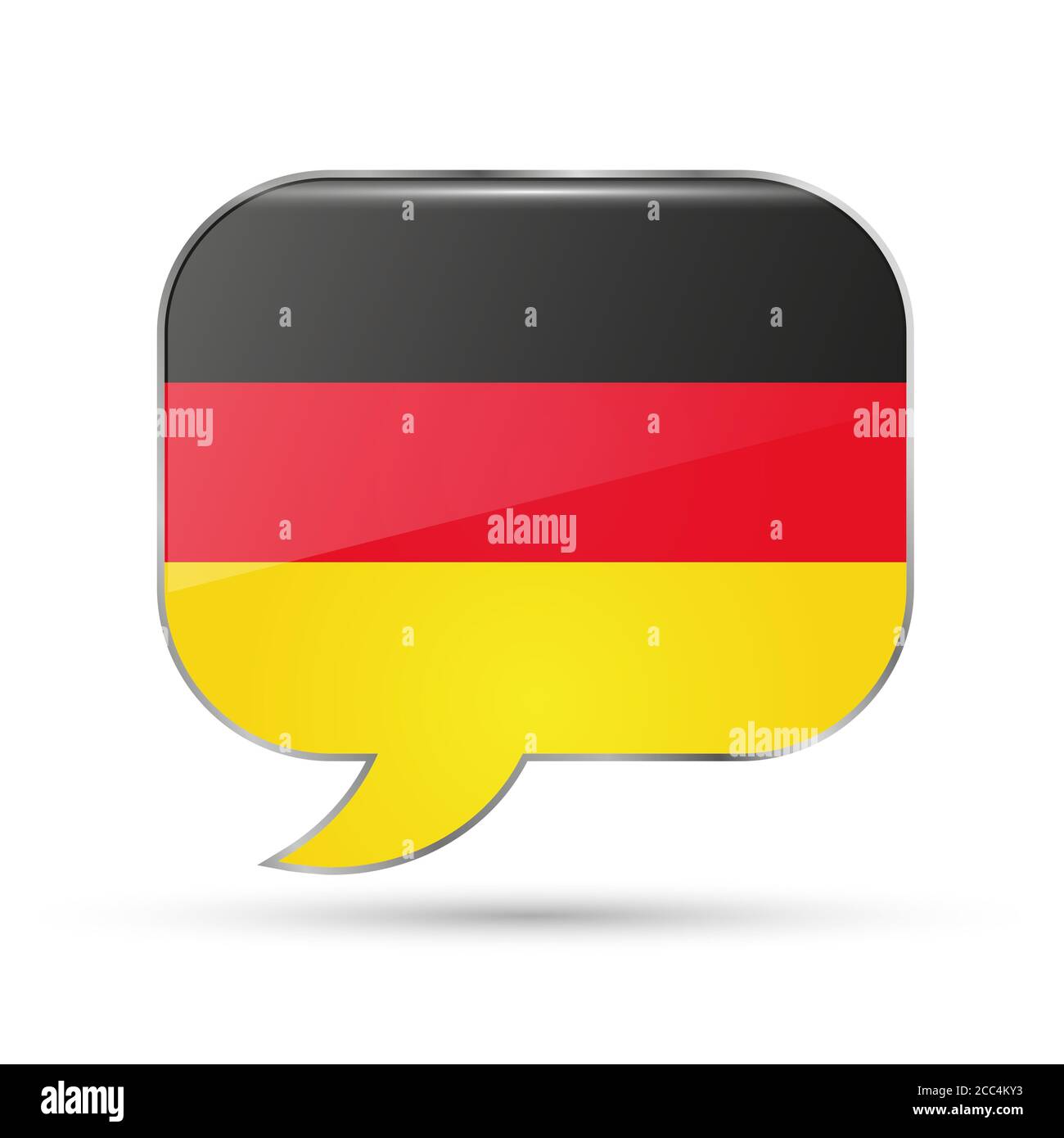 Illustration of a text bubble colored in Germany's flag isolated on a ...
