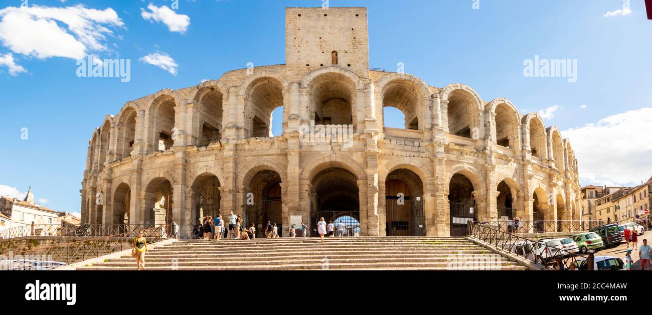 panorama of Arles Amphitheatre France Stock Photo - Alamy