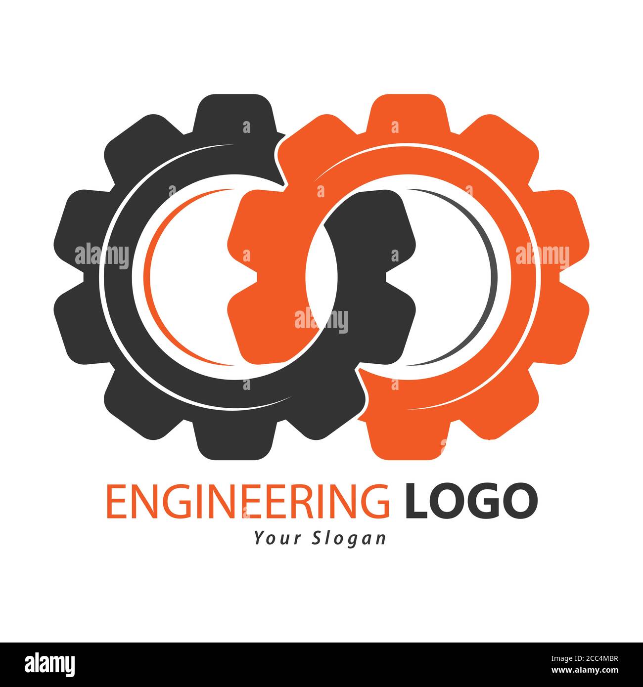 Gear. template for a logo, label or emblem isolated on a white ...