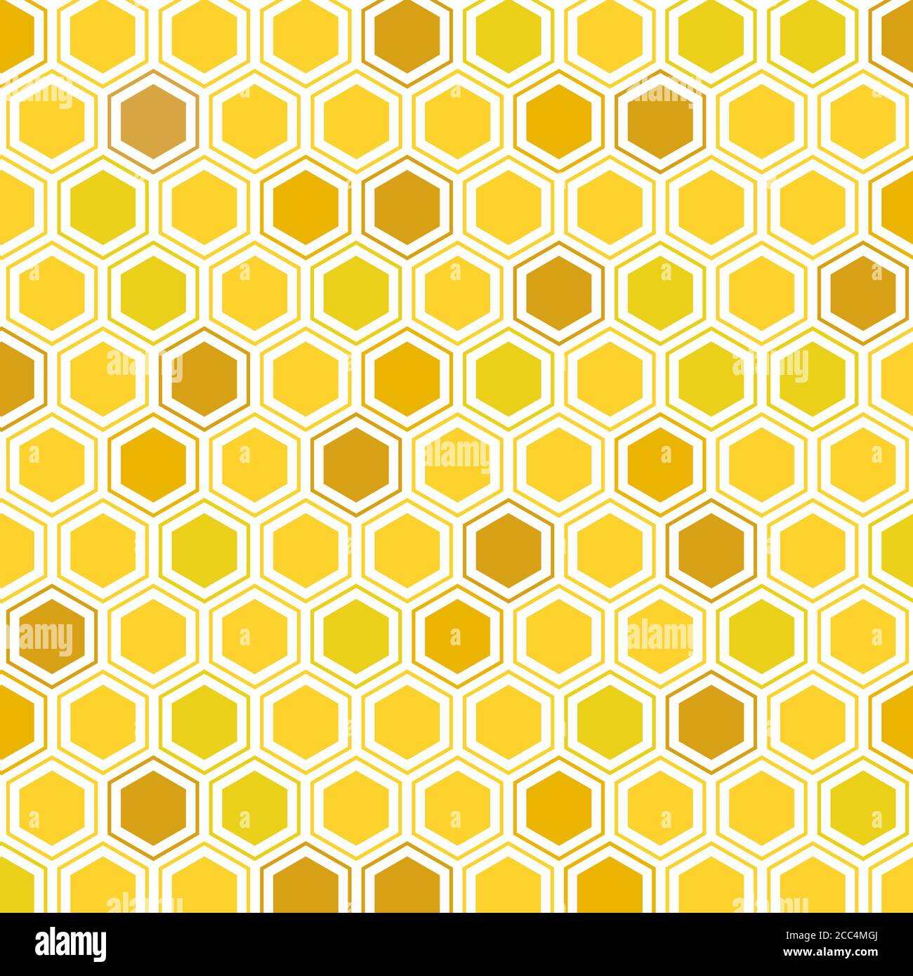 Illustration of yellow hexagon pattern background Stock Photo - Alamy