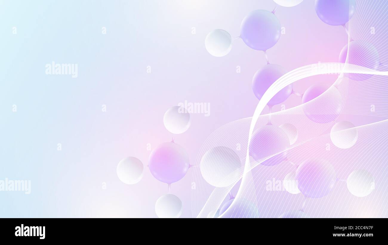 Molecular 3d Vector Structure Molecule Or Atom Scientific Vector
