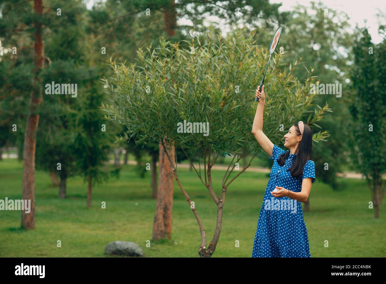 Badminton playing hi-res stock photography and images - Alamy