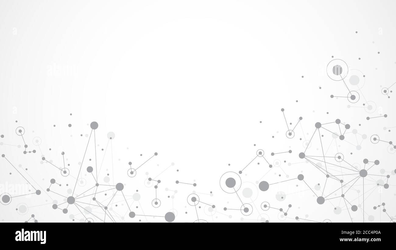 Geometric Abstract Background With Connected Lines And Dots